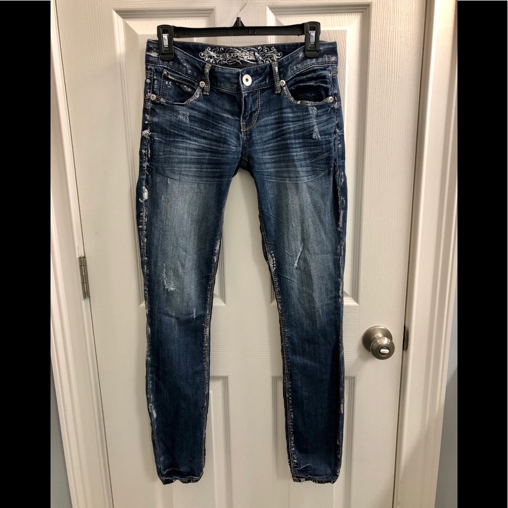 Express Zelda Ultra Low Rise Jean Leggings Size 0 - Gem